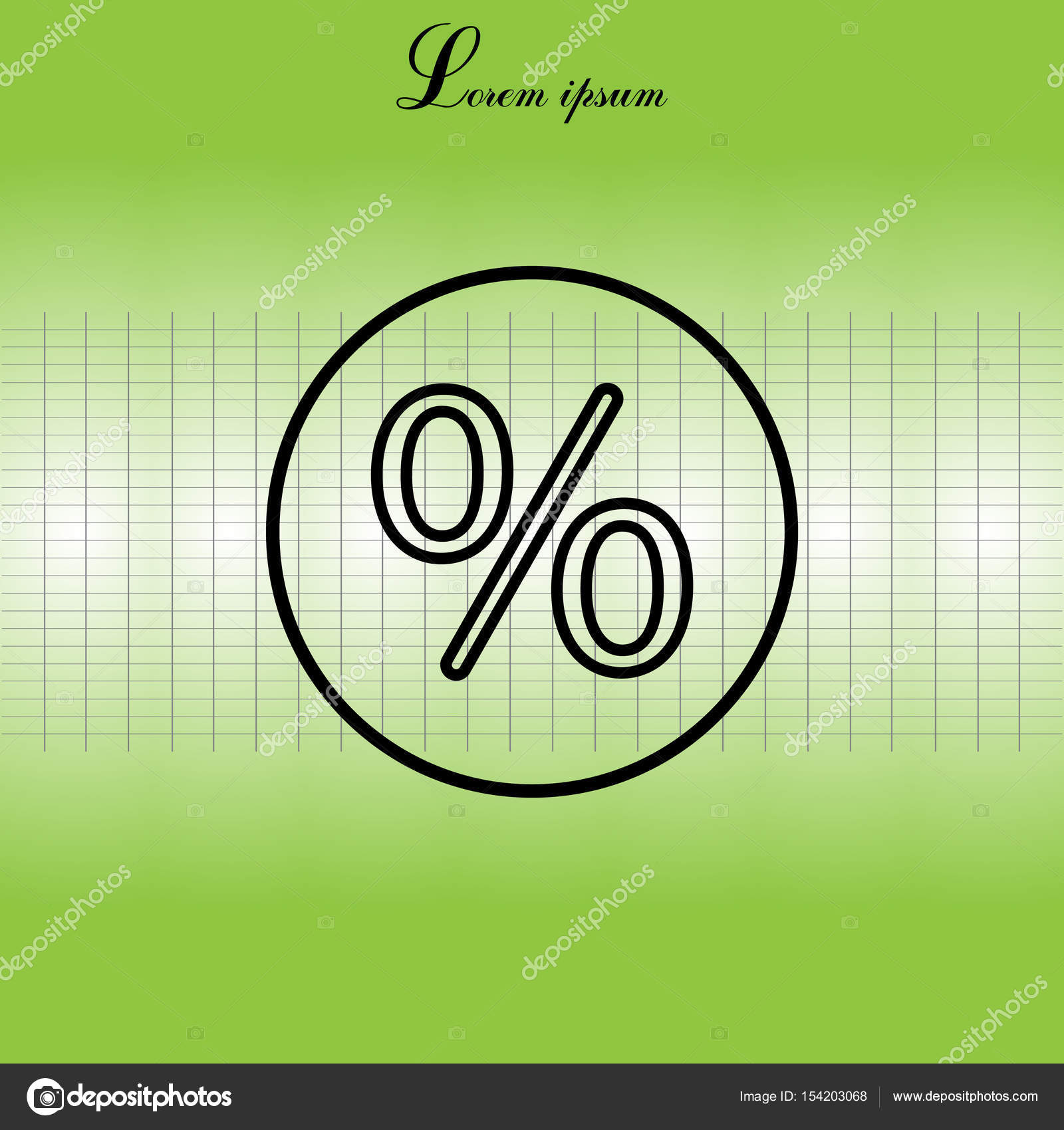 Percent sign icon Stock Vector Image by ©PPVector #154203068