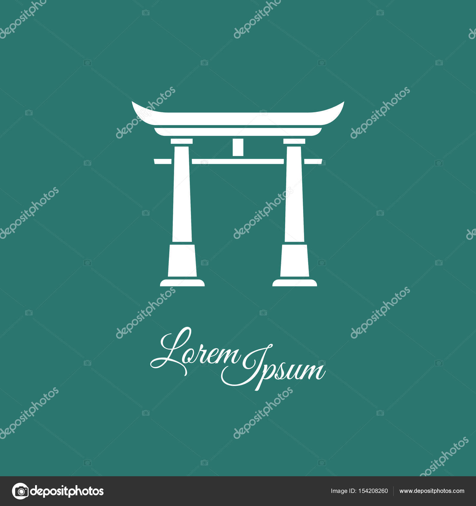 Japan gate icon Stock Vector by ©PPVector 154208260