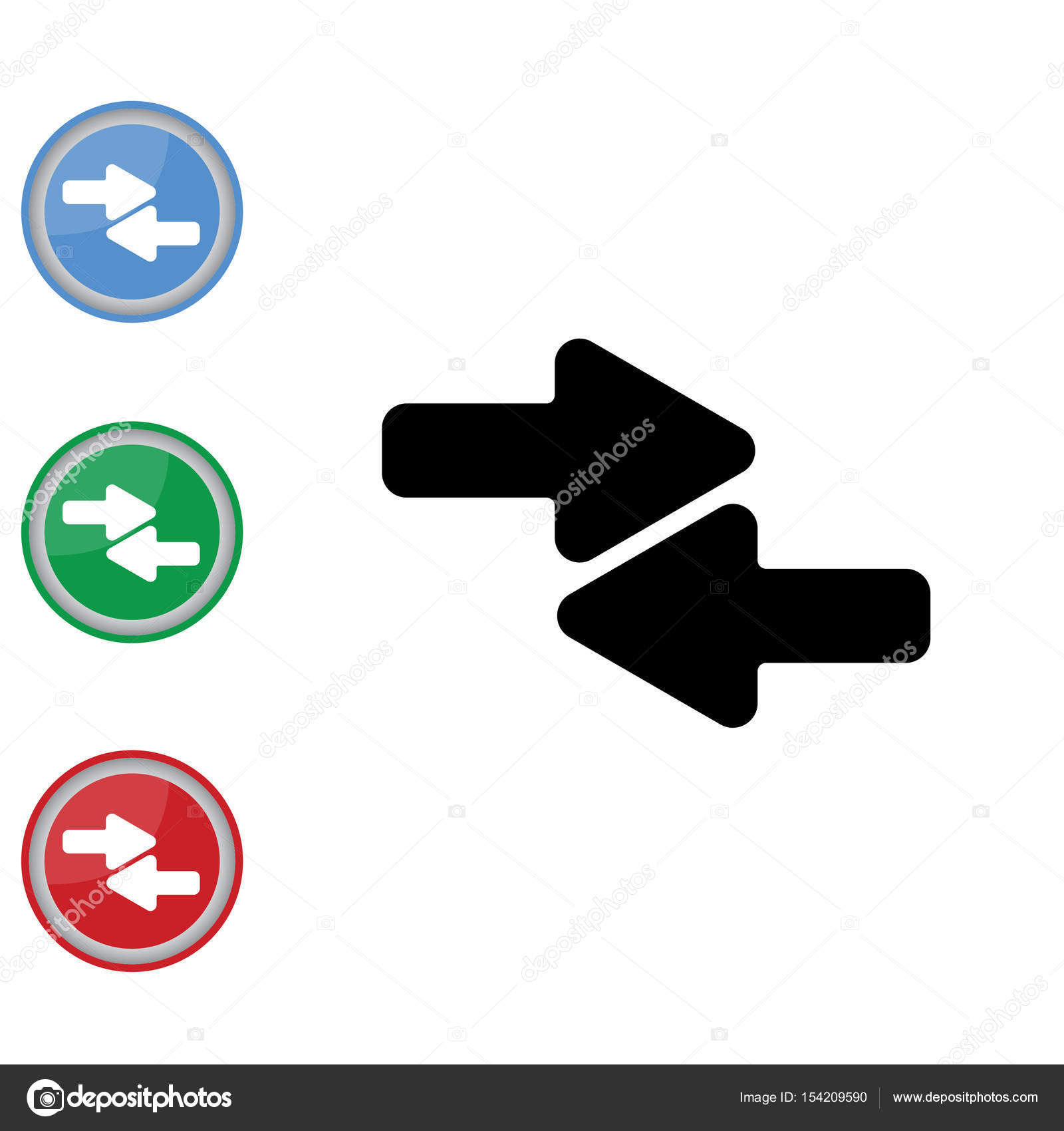 Left and right arrows Stock Vector by ©PPVector 154209590