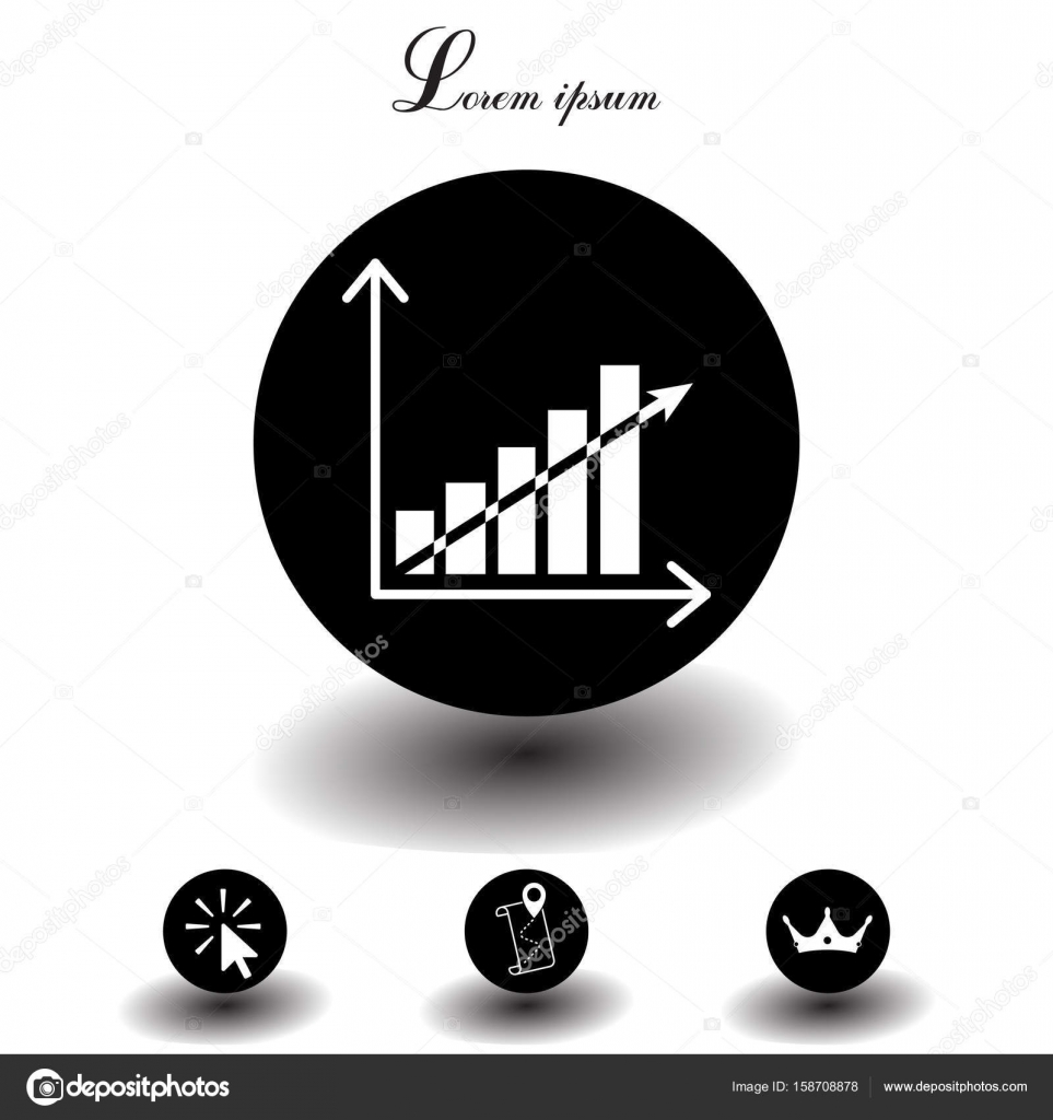Growing graph icon Stock Vector Image by ©PPVector #158708878