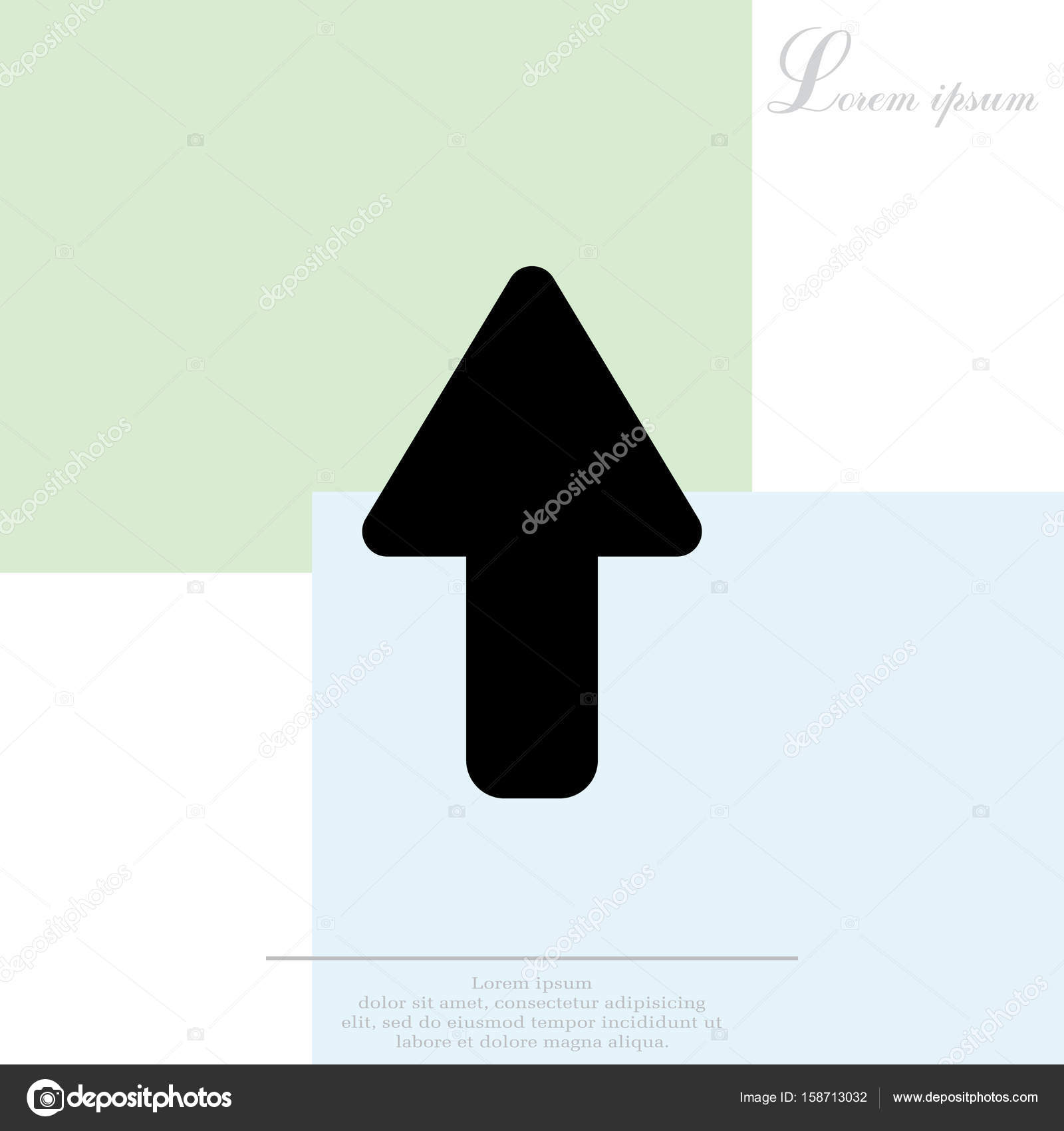 Direction arrow up icon Stock Vector by ©PPVector 158713032