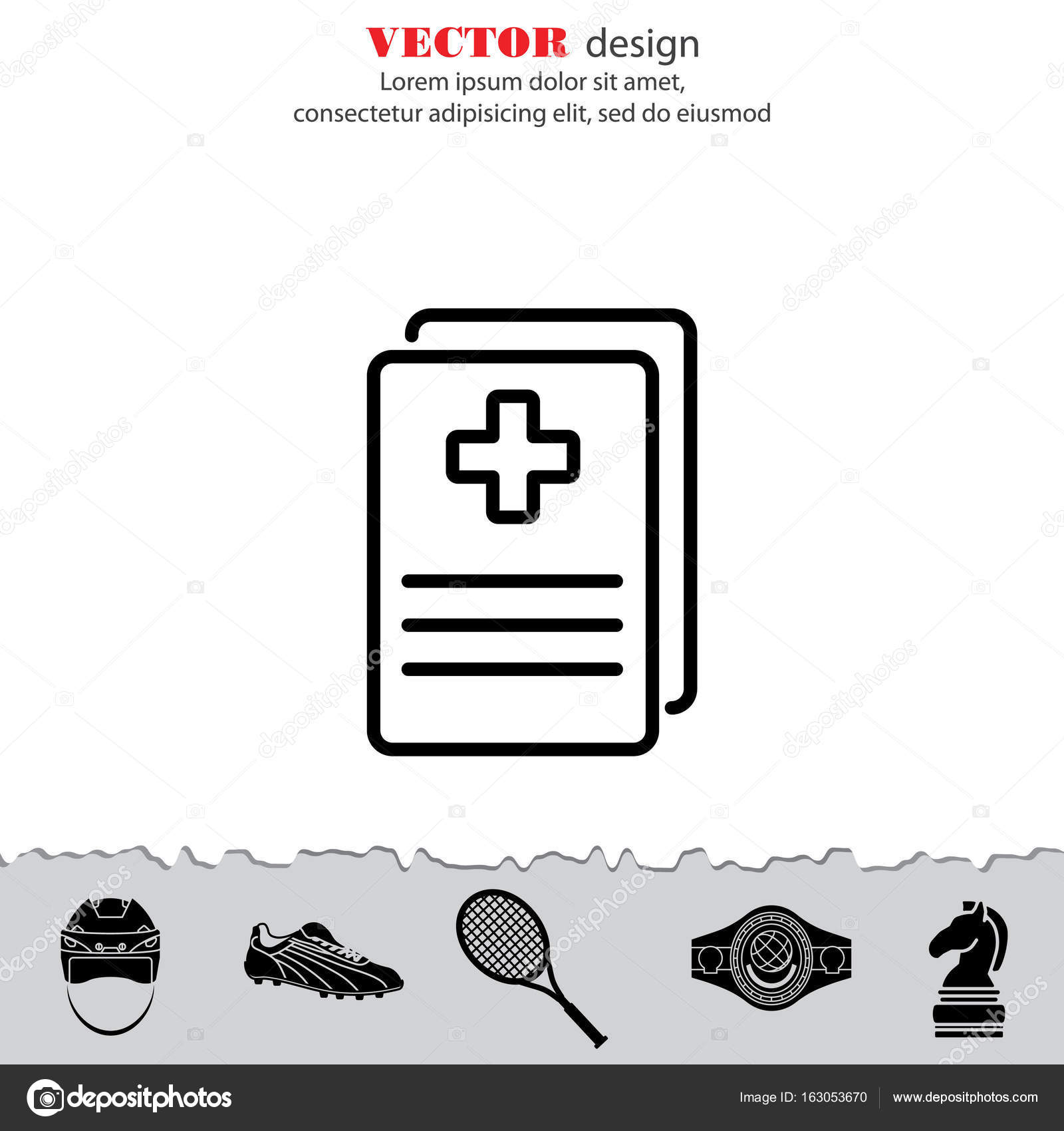 Medical forms, medical certificate Stock Vector by ©PPVector 163053670