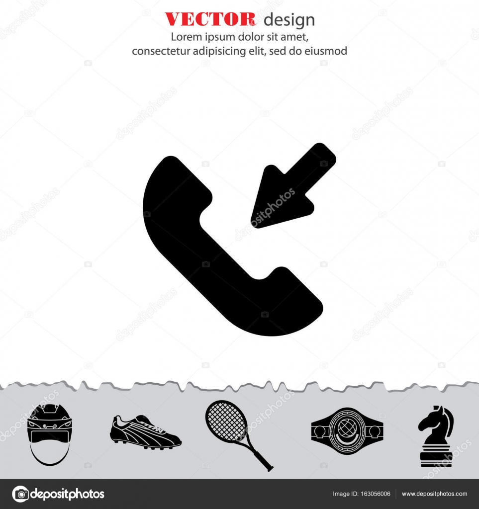 Icono de llamada entrante Vector de stock #163056006 de ©PPVector