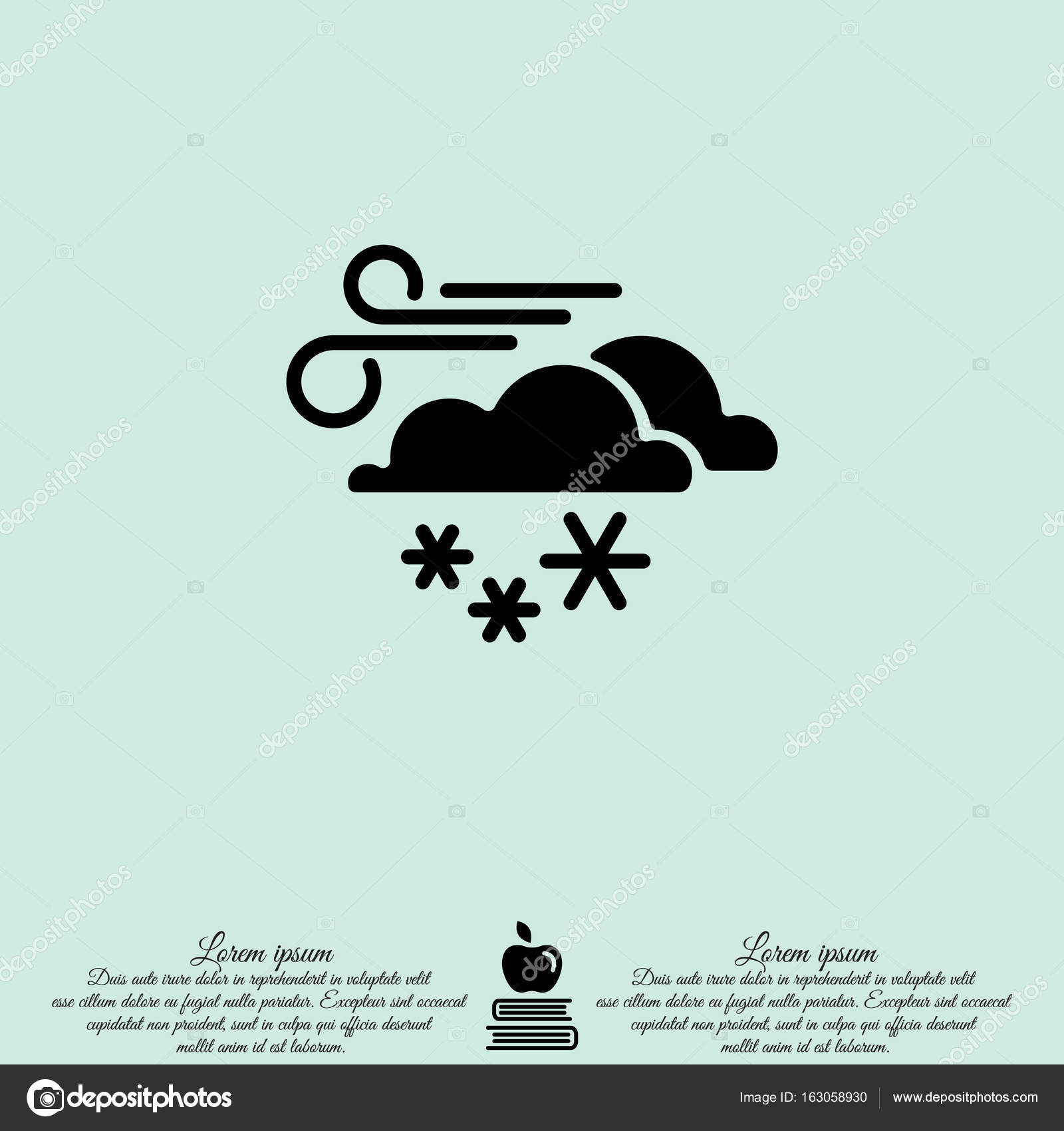 Wind, clouds and snow Stock Vector by ©PPVector 163058930