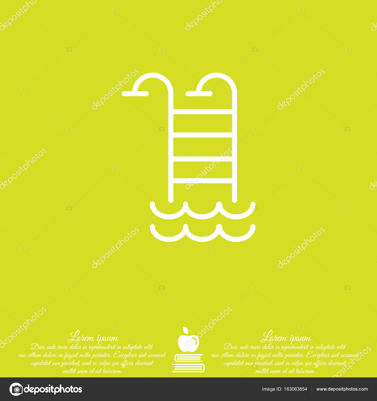 Stairs to the pool icon Stock Vector by ©PPVector 163063854