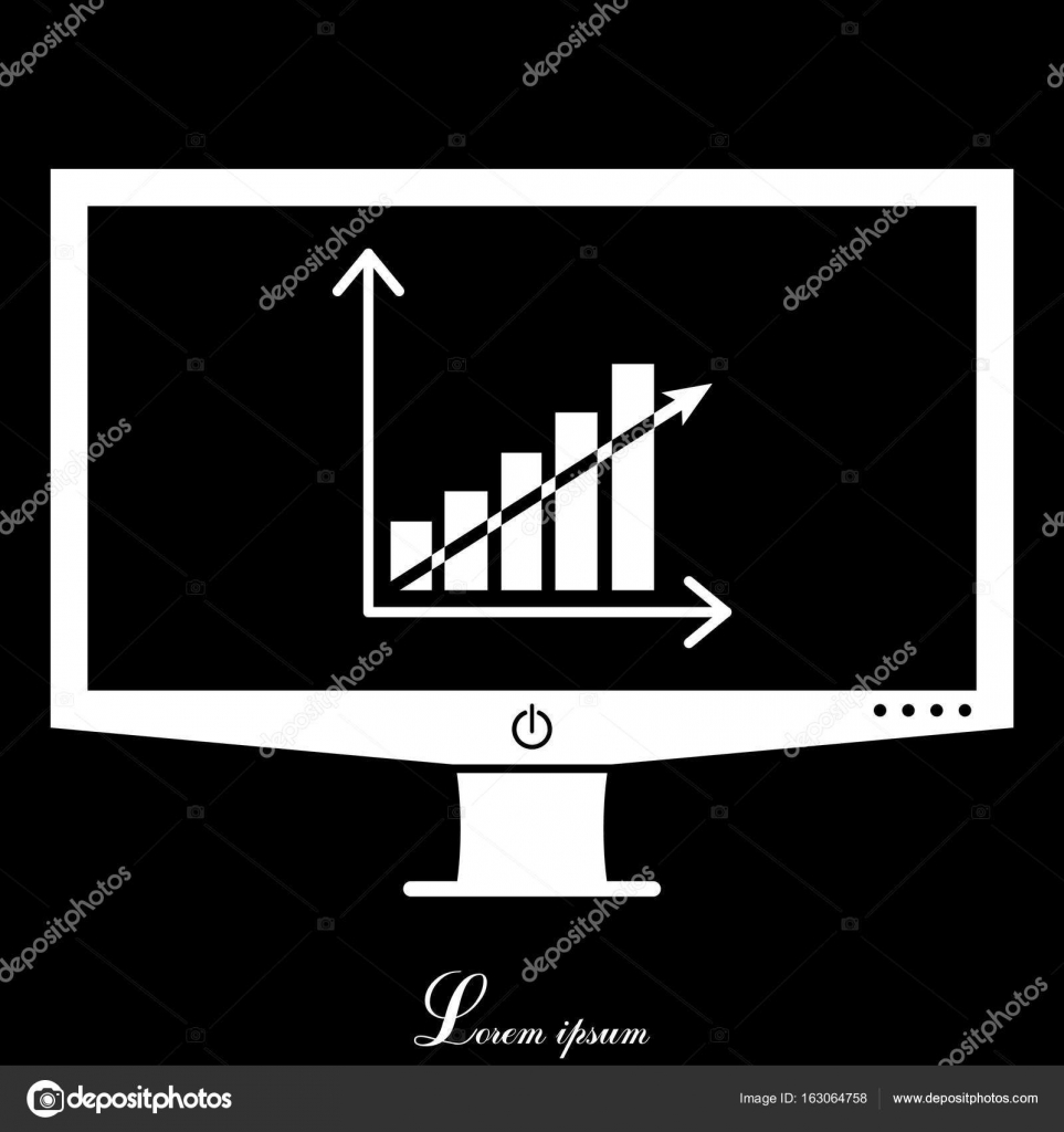 Growing graph icon Stock Vector by ©PPVector 163064758