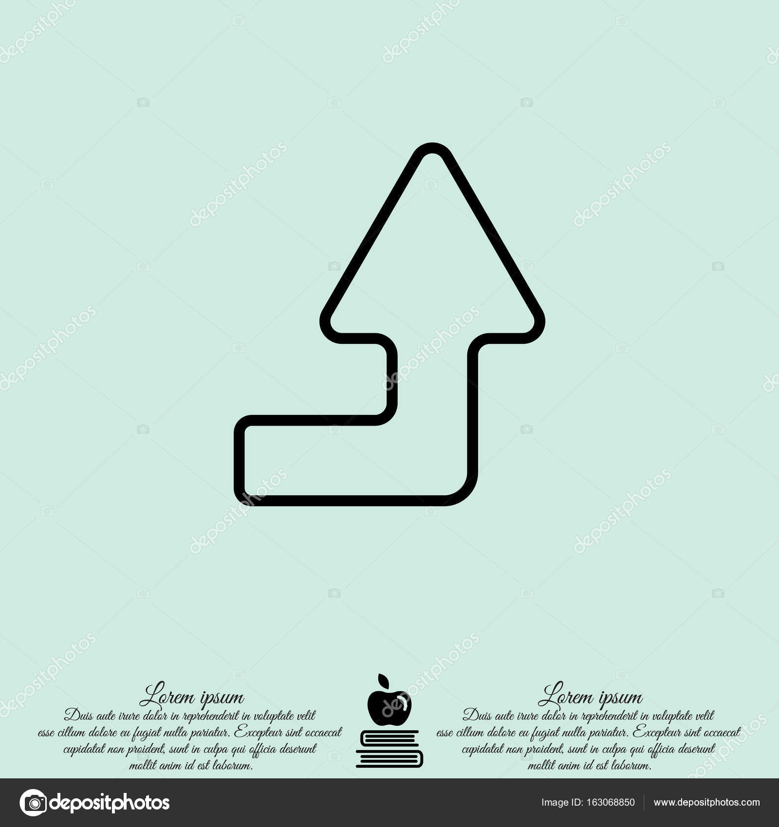 Arrow right-up icon Stock Vector Image by ©PPVector #163068850