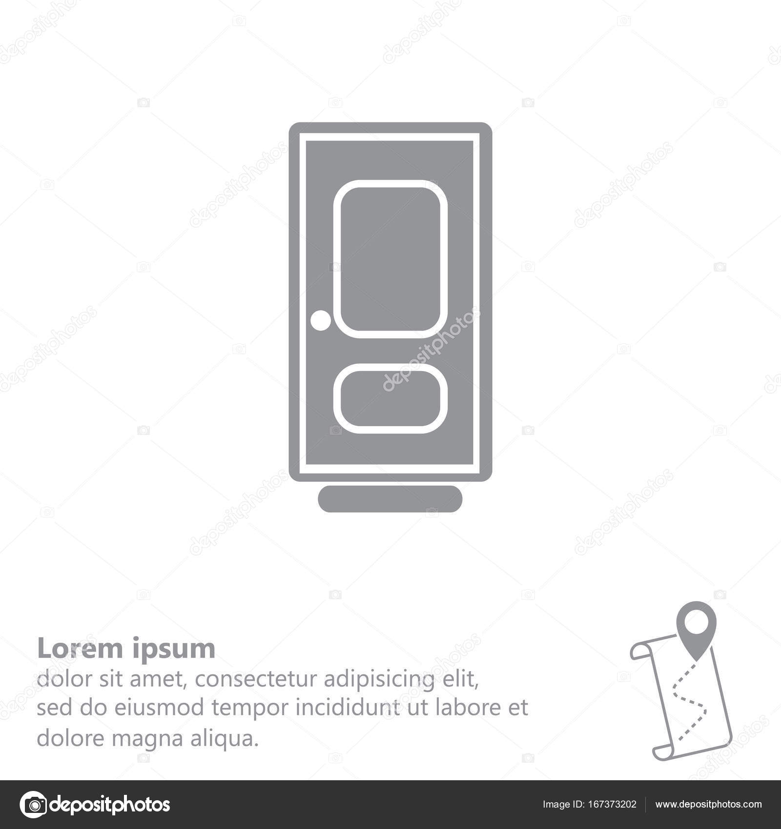 Simple door icon Stock Vector by ©PPVector 167373202