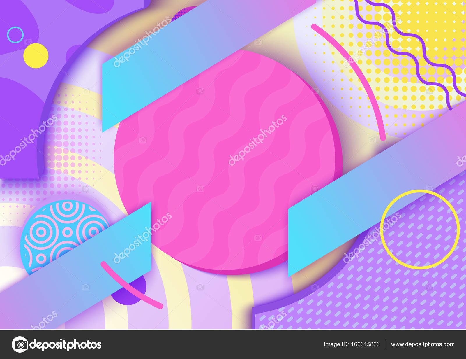 Abstract poster in trendy 80s-90s memphis style with patterns, frames ... Abstract poster in trendy 80s-90s memphis style with patterns, frames ...