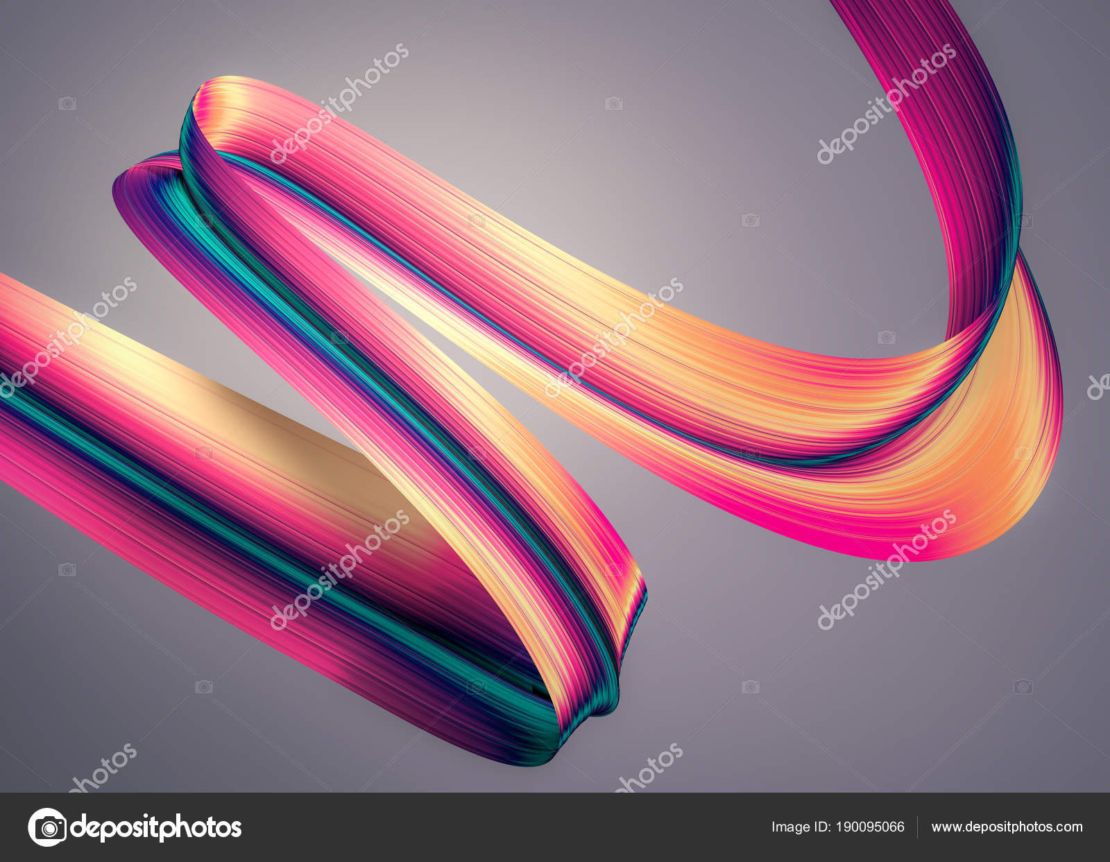 Render Abstract Background Colorful 90S Style Twisted Shapes Motion Iridescent Stock Photo by ...