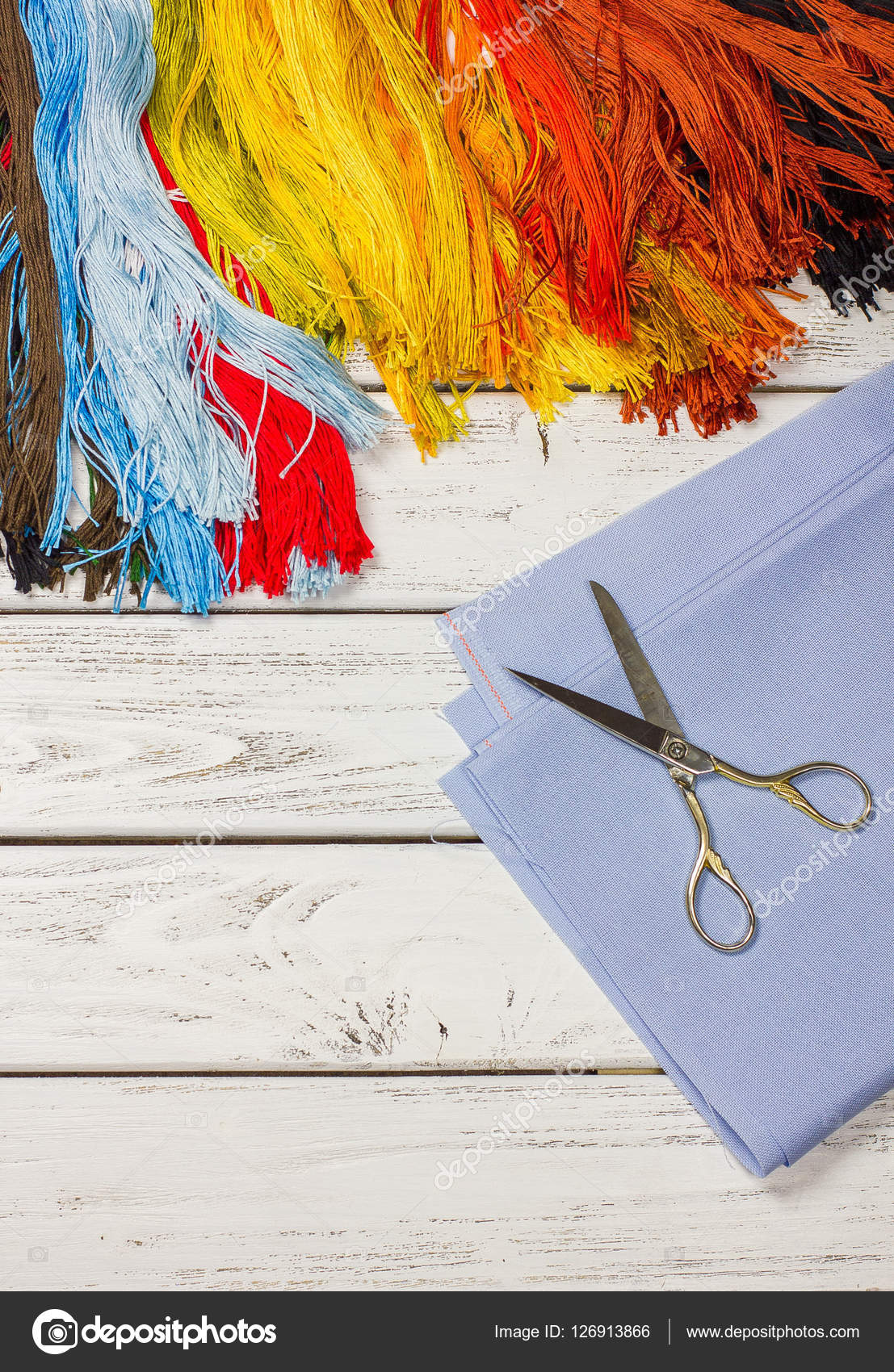 Needlework background with instruments Stock Photo by ©vergor 126913866