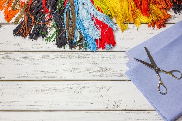 Needlework background with instruments Stock Photo by ©vergor 126913866