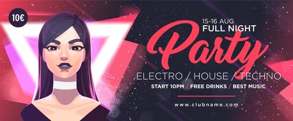 Abstract dance club banner Vector Art Stock Images | Depositphotos