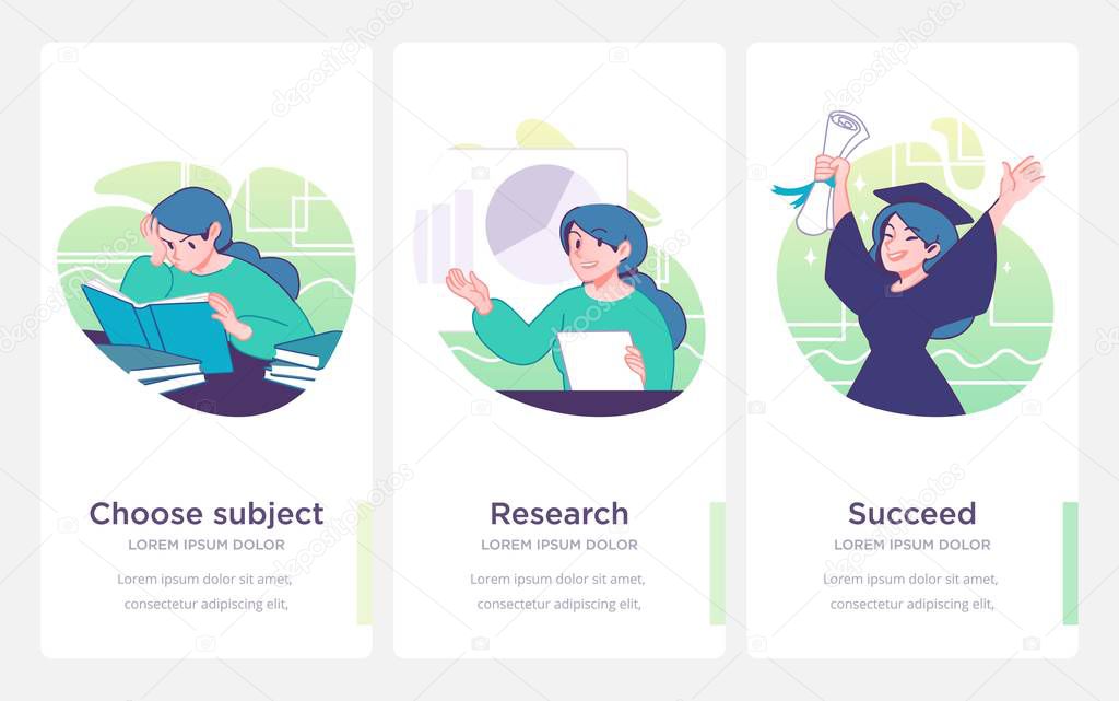 Pasos para el éxito. Estudio y logros de la vida y concepto de éxito ...