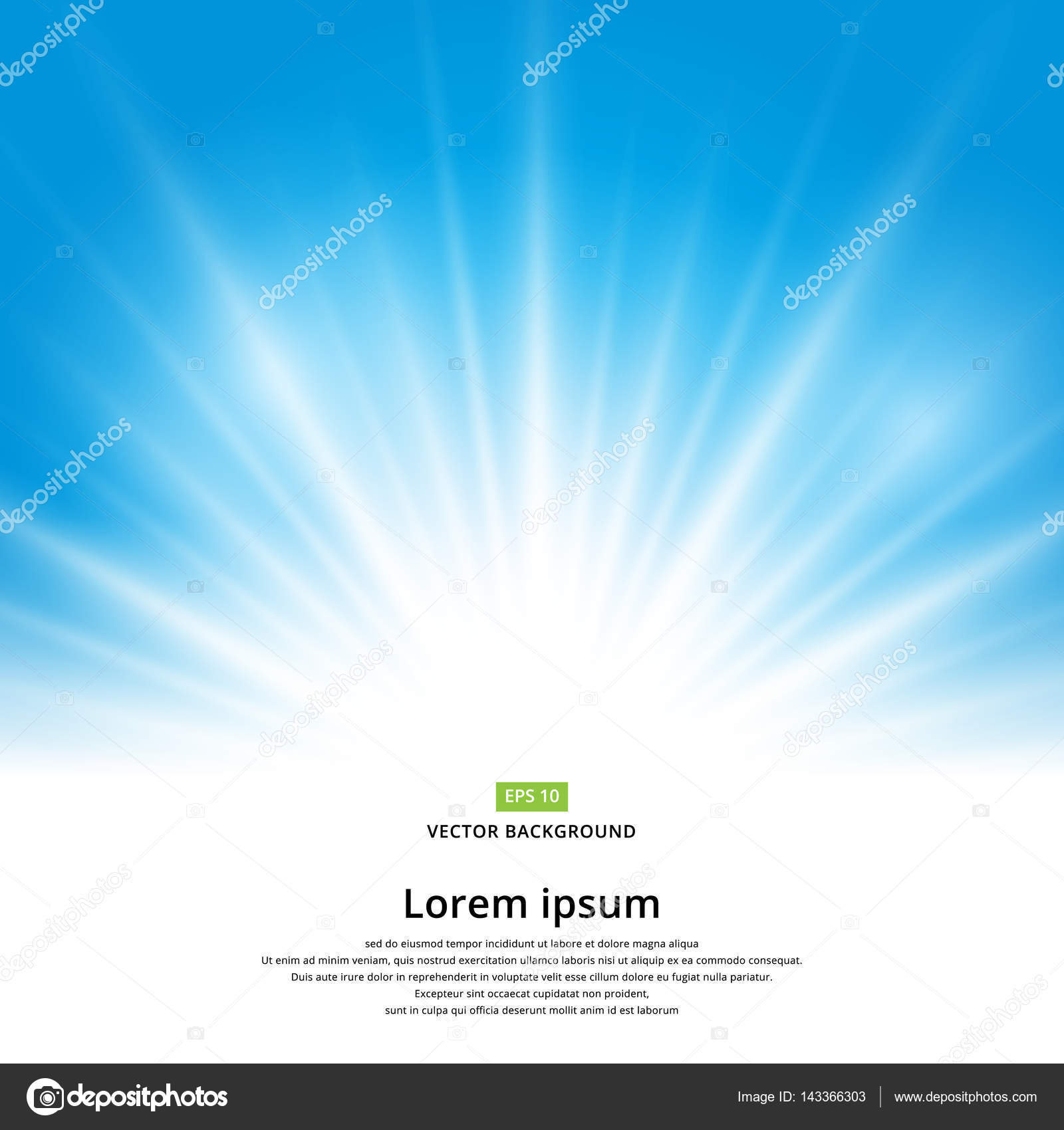 Vector sun light effect on blue background Stock Vector by ©phochi ...
