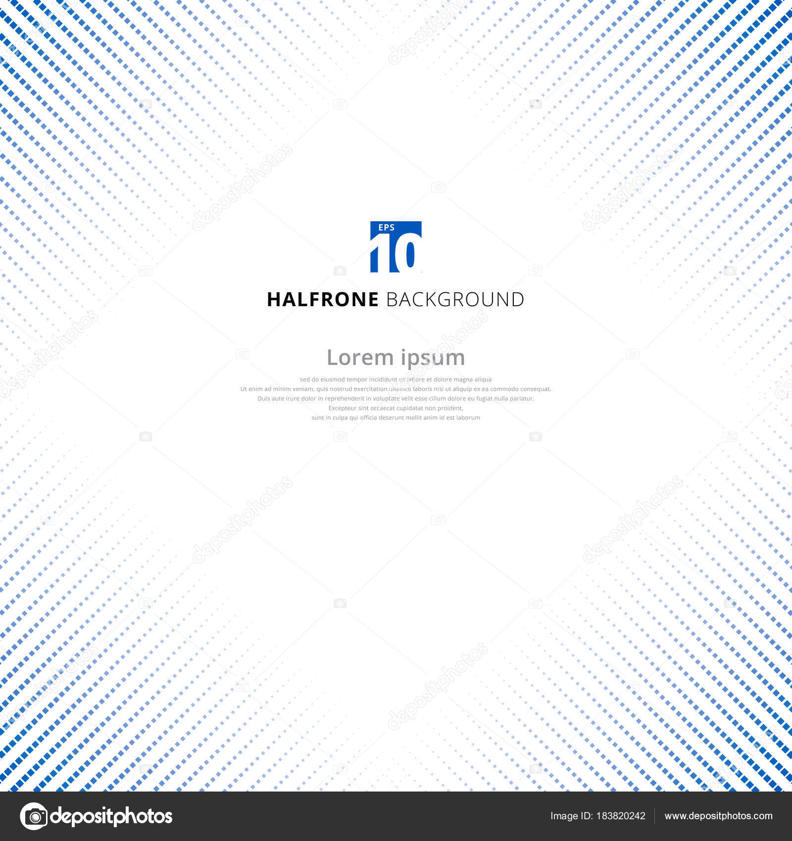 Abstract modern blue square pattern texture halftone on white ba Stock ...