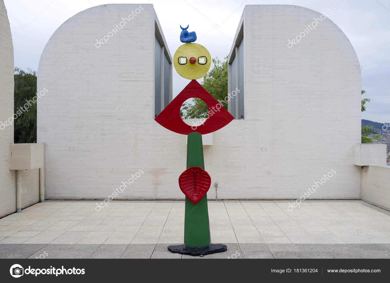 Exterior Joan Miro foundation,building by Josep Lluis Sert,park,parc ...