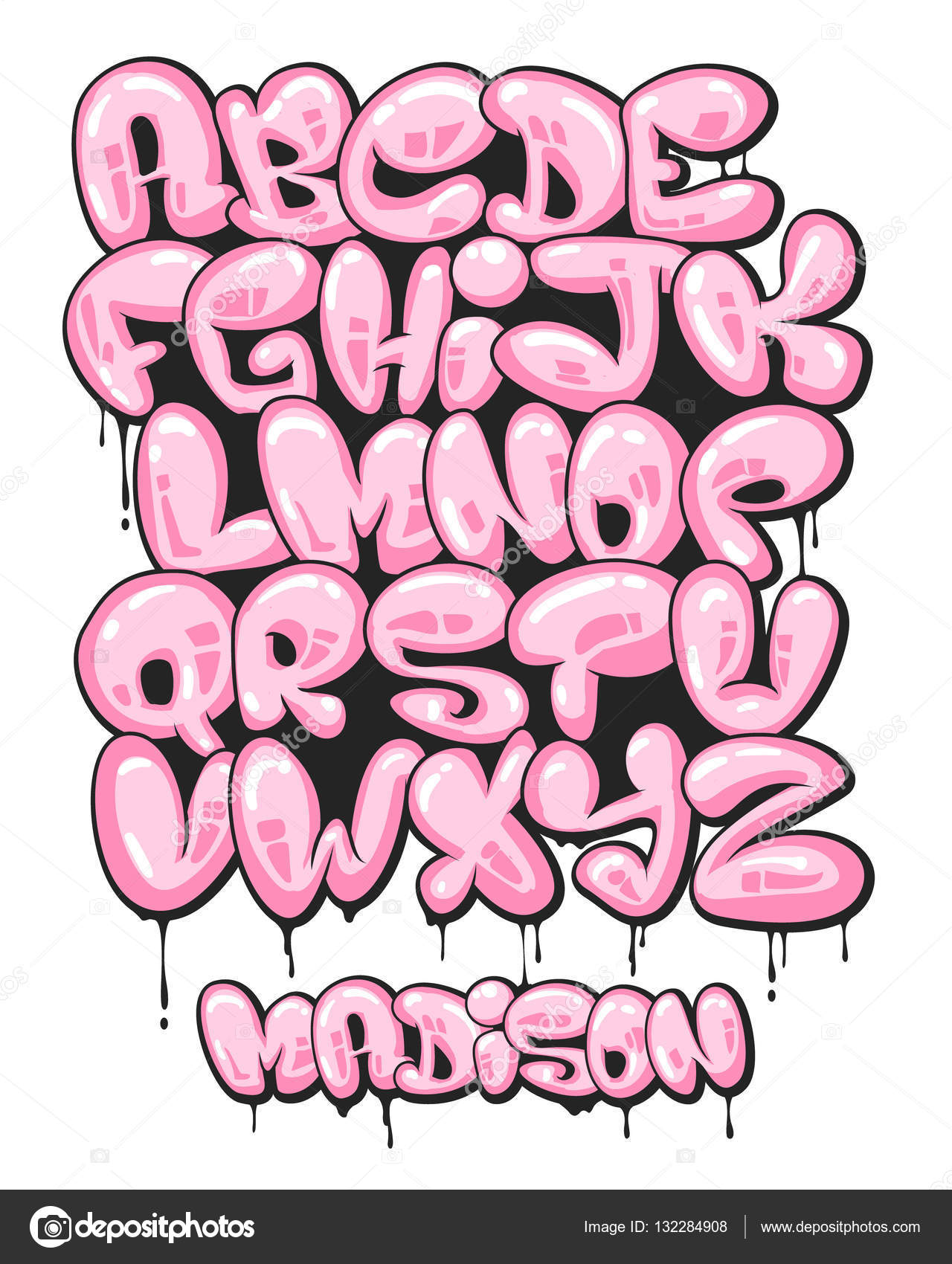 Graffiti bubble shaped alphabet set Stock Vector by ©rosdesign 132284908 Graffiti bubble shaped alphabet set Stock Vector by ©rosdesign 132284908