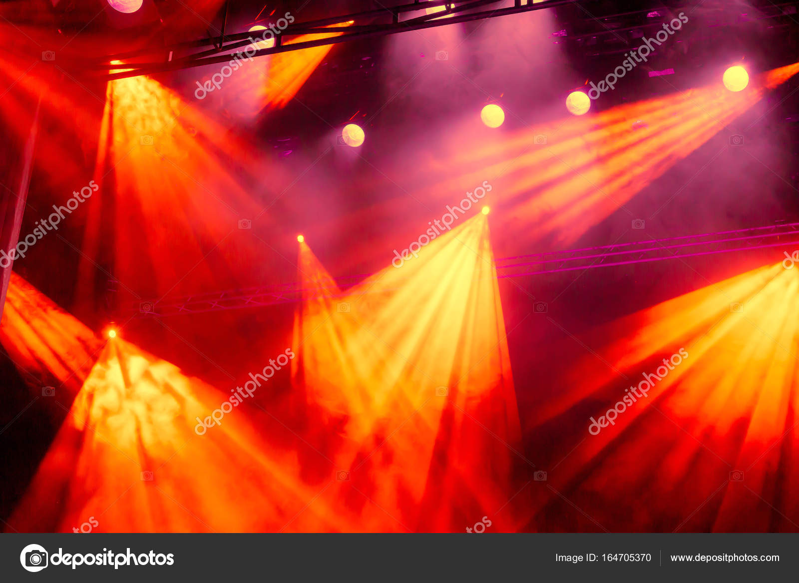 Orange Stage Lights
