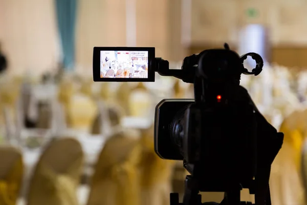 Filming Event Videography Served Tables Banquet Hall Stock Photo by ...