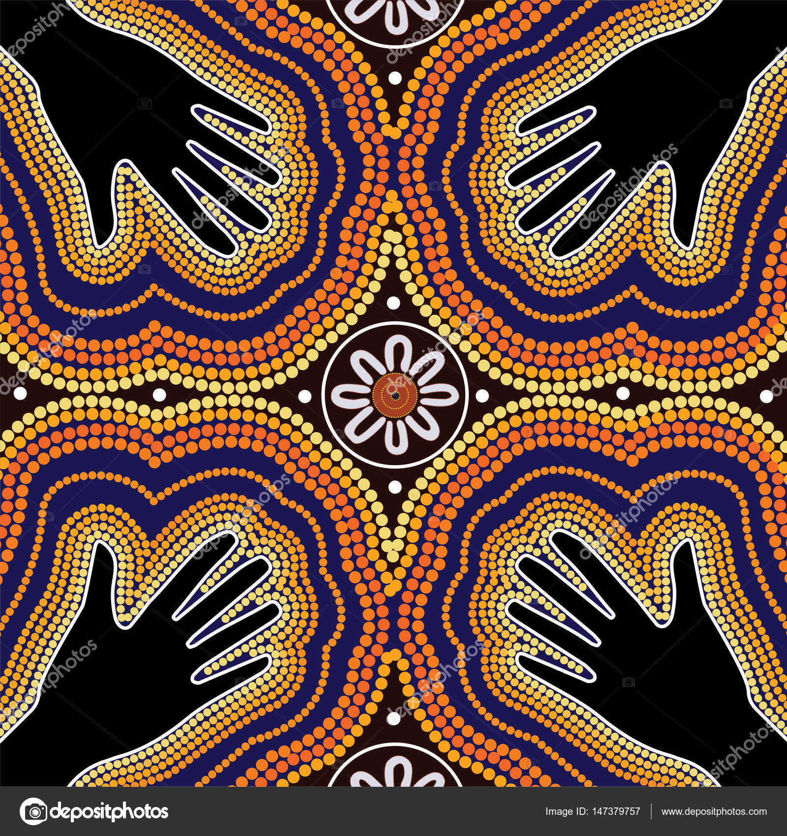 Image vectorielle Contexte vectoriel de l'art autochtone . par ...