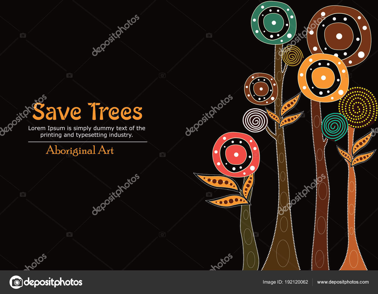 Aboriginal Tree Aboriginal Art Vector Painting Tree Tree Banner ...