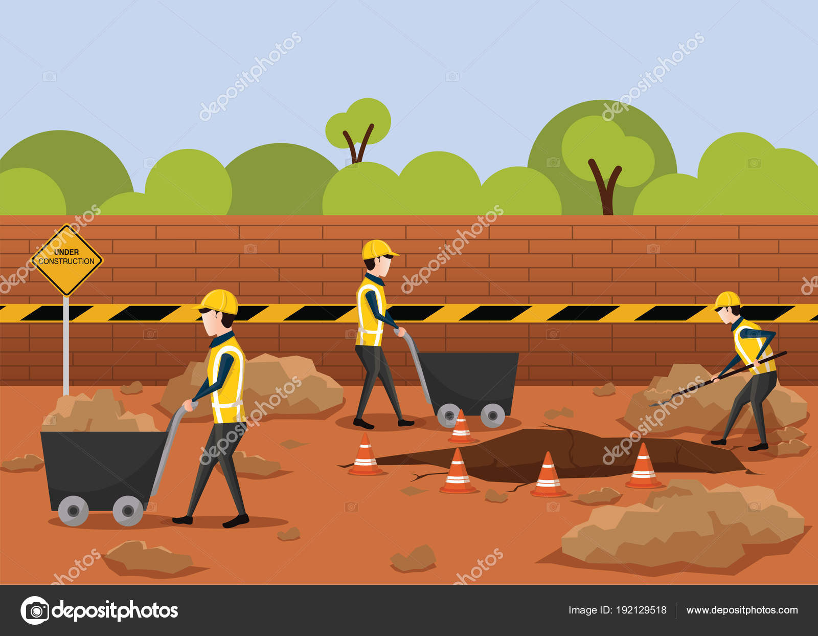 Road Construction Cartoon
