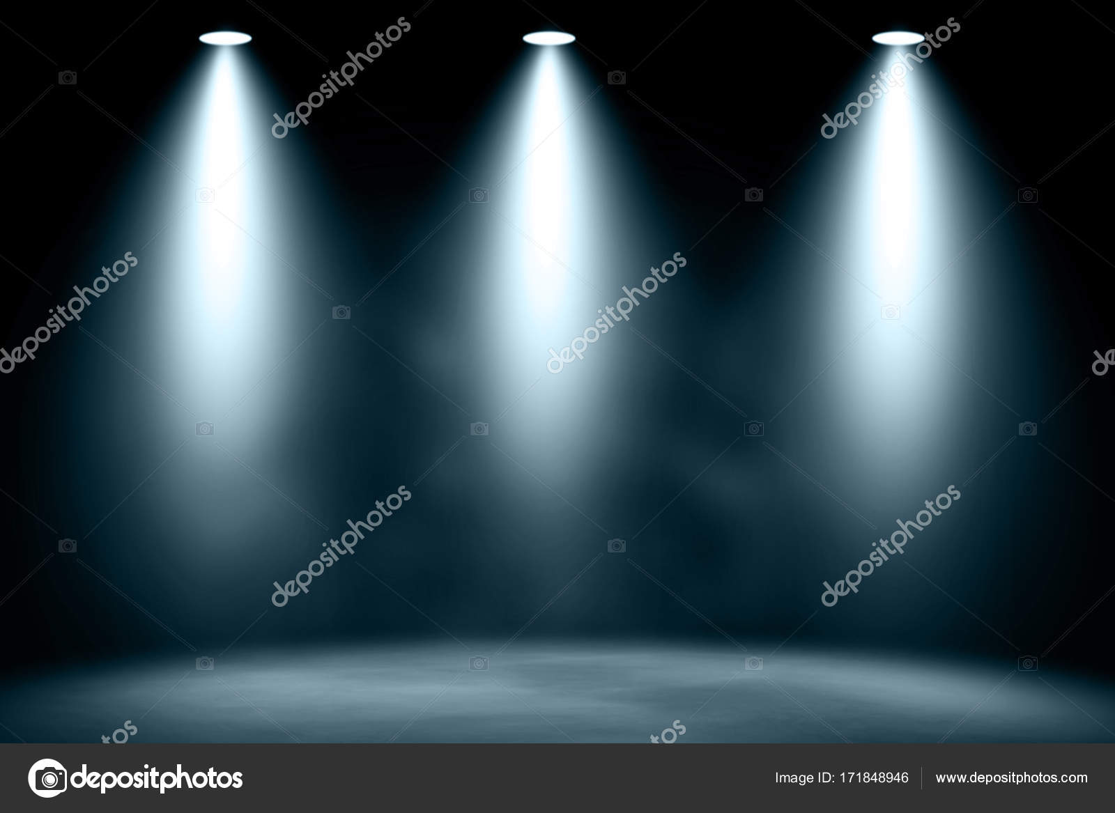 Blue spotlight smoke studio Stock Photo by ©releon8211 171848946