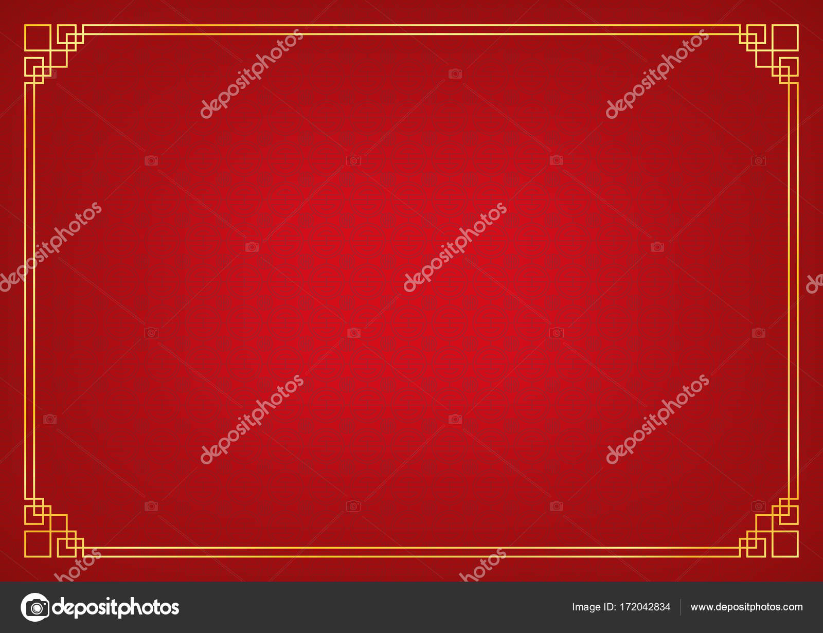 Red circle pattern chinese abstract background Stock Vector Image by ...