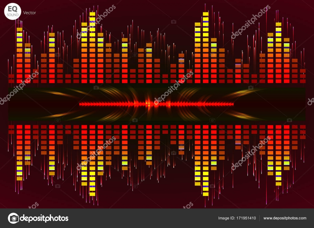 Red Music Sound Waves