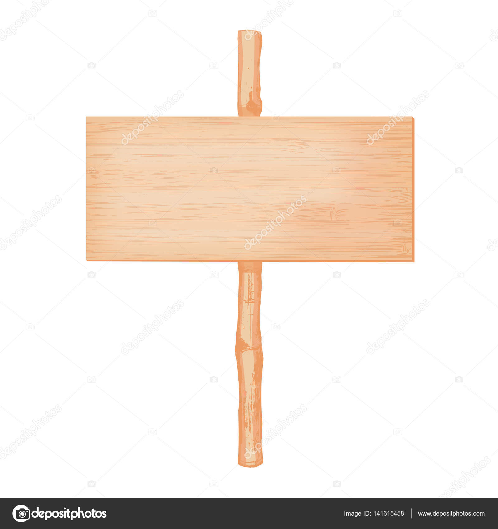 Bamboo signboard on a pole Stock Vector Image by ©photohampster #141615458