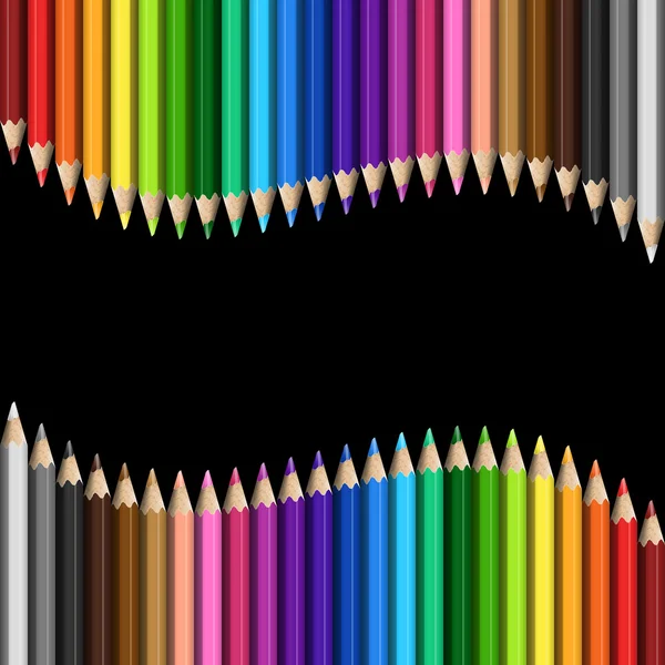 Rainbow colorful pencils banner pattern Stock Vector Image by ©cienpies ...