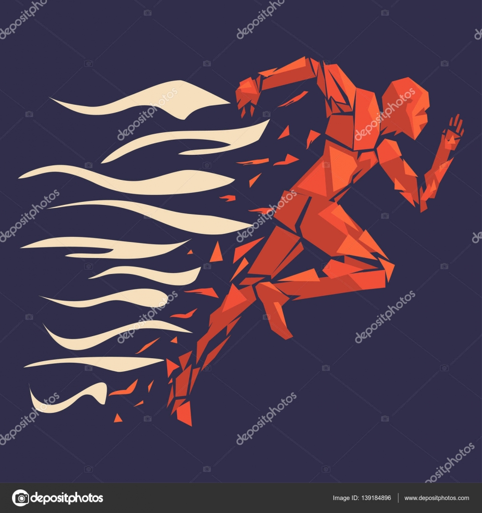 Fire running man Stock Vector by ©OleksandrMalysh 139184896