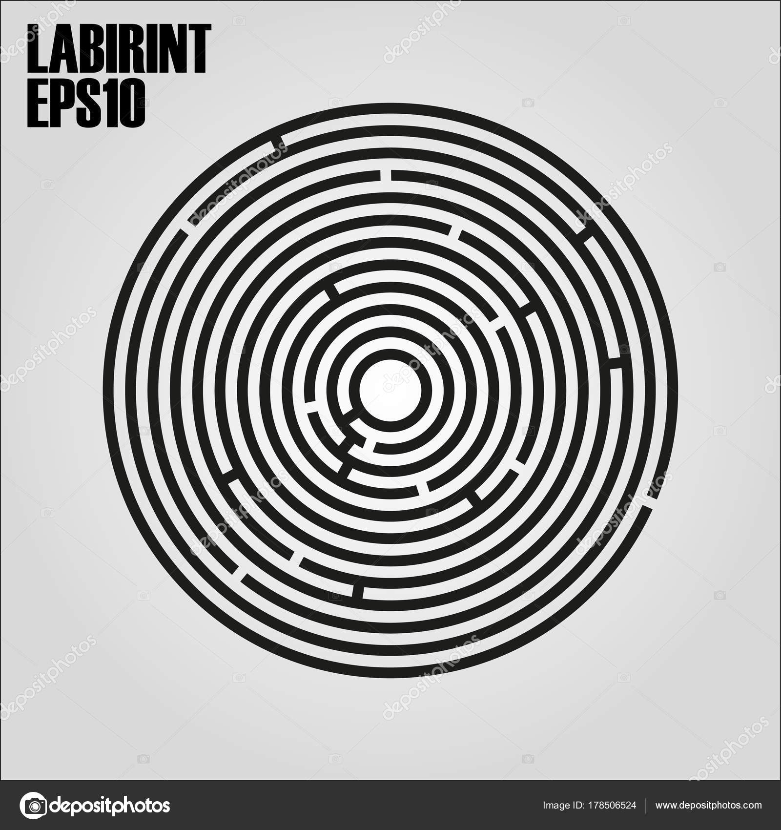 Round labyrinth on a white background Stock Vector Image by ©Nazhul ...