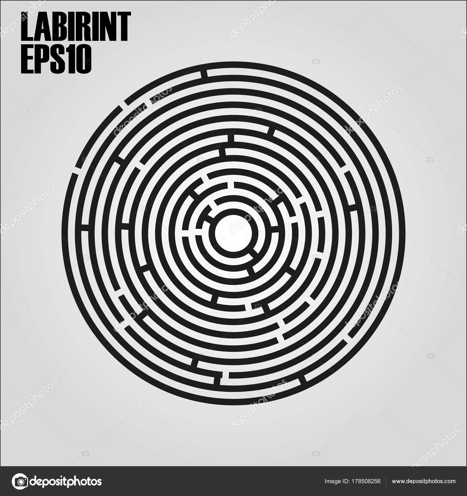 Round labyrinth on a white background Stock Vector Image by ©Nazhul ...