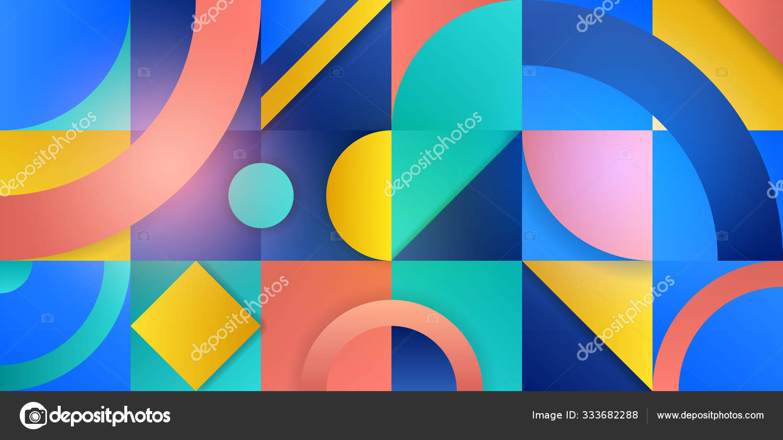 Trending background in cubism style. Illustration with abstract figures ...