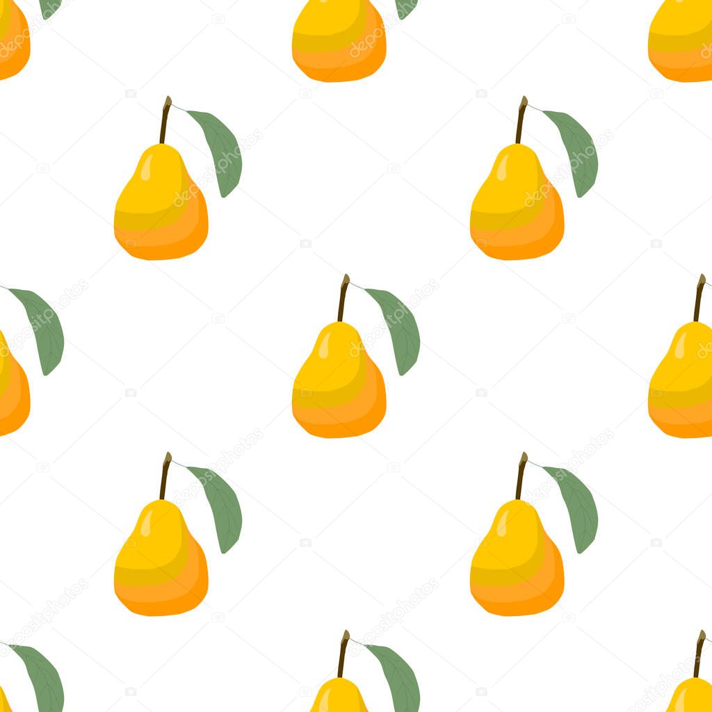 Ilustración sobre tema de pera inconsútil de color grande, patrón de ...