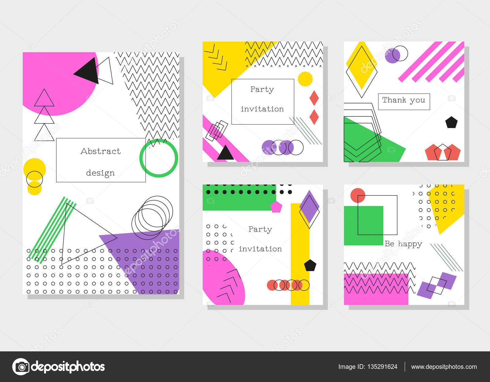 Set of universal cards. Stock Vector by ©oldmillionka.gmail.com 135291624