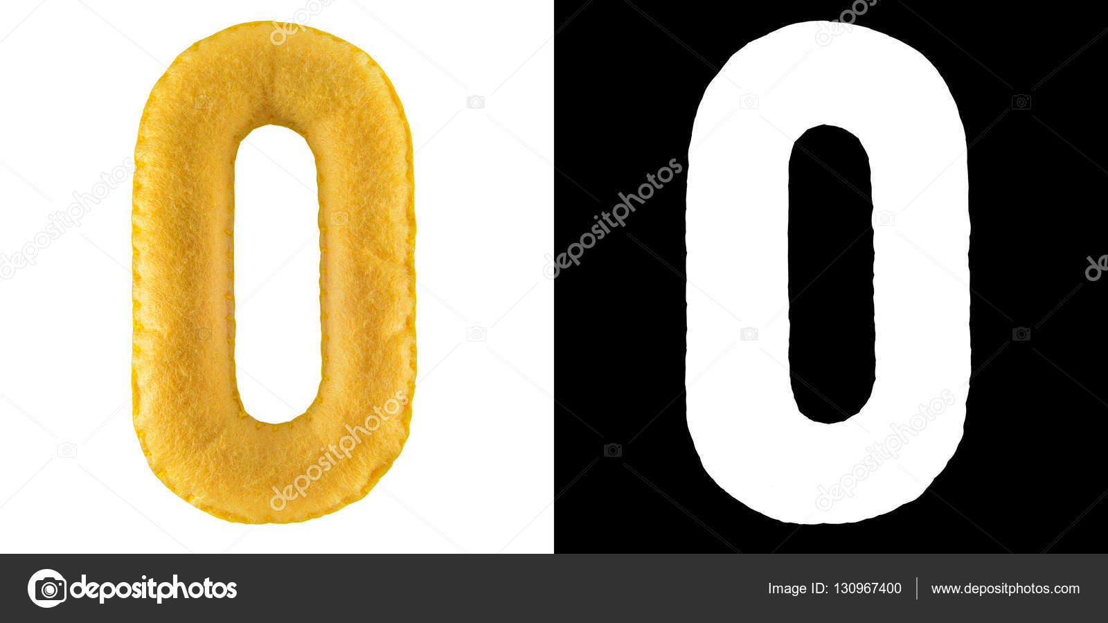 Number 0. Hand made toy from yellow felt. Symbol zero Stock Photo by ©V ...