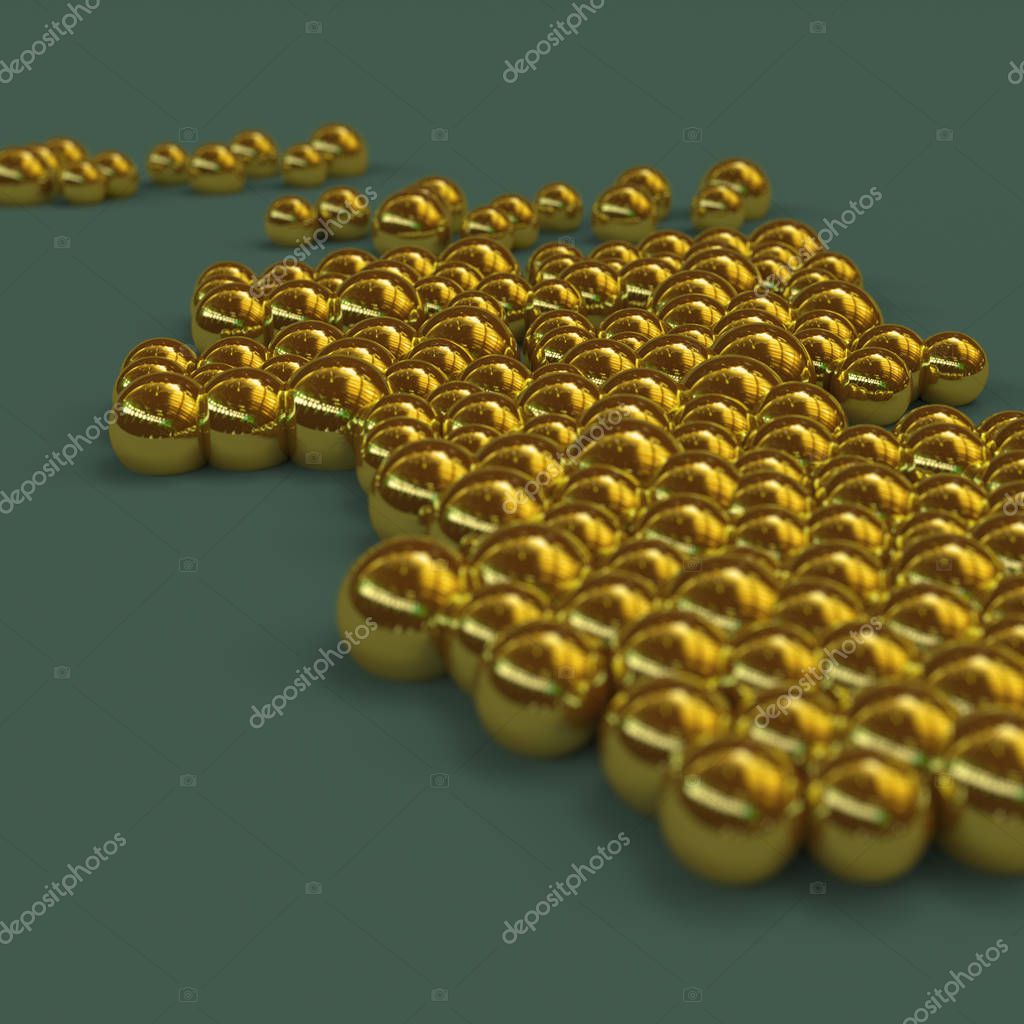 Gold spheres molecules — Stock Photo © AnatomyInsider #129011986