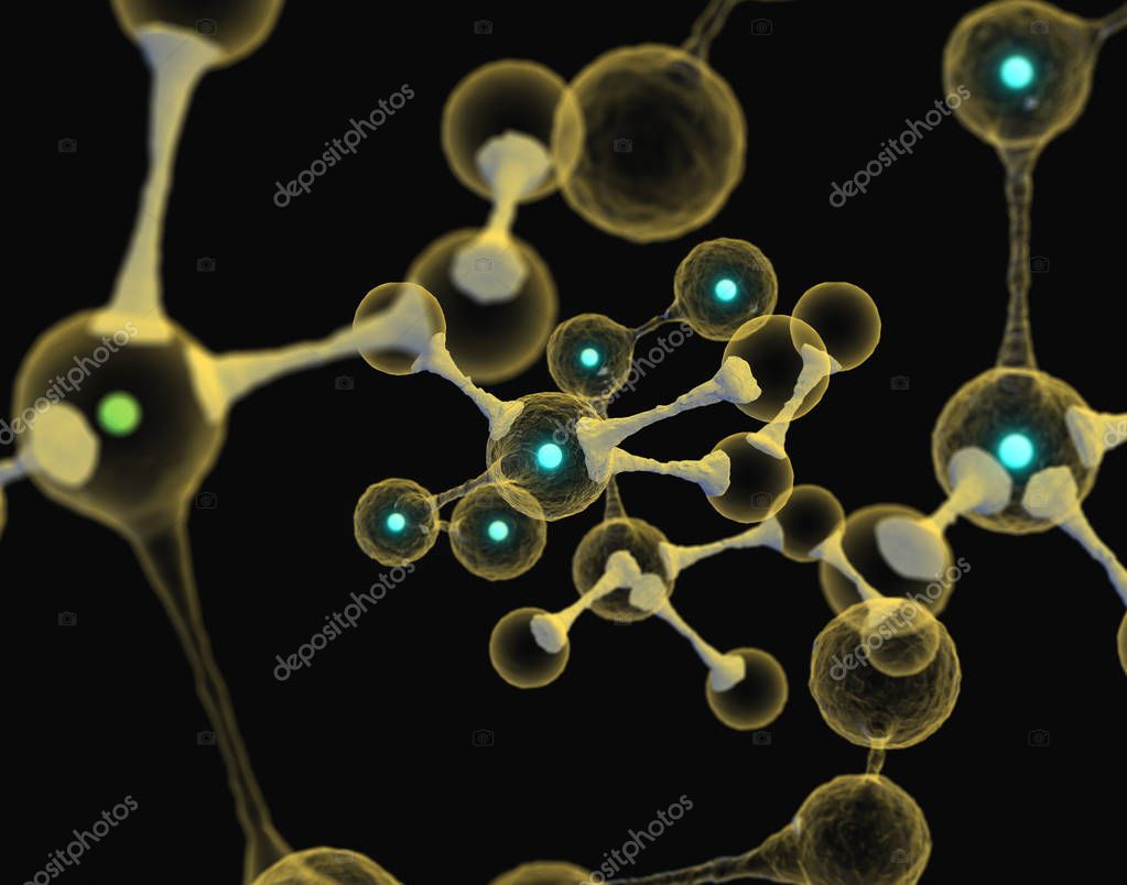 Microbiology molecules concept — Stock Photo © AnatomyInsider #129016582