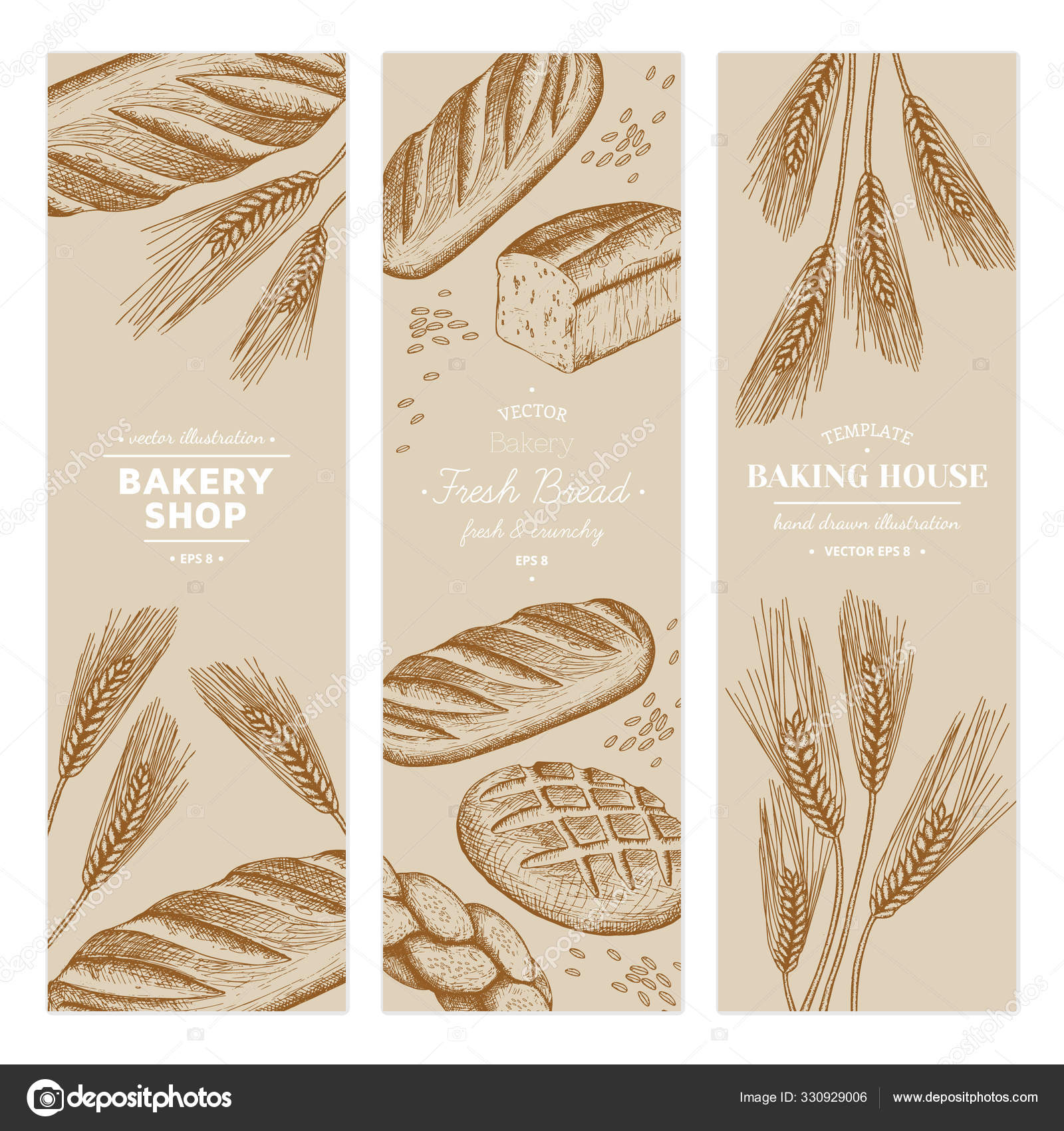 Bakery templates. Stock Vector by ©bantiqvision 330929006