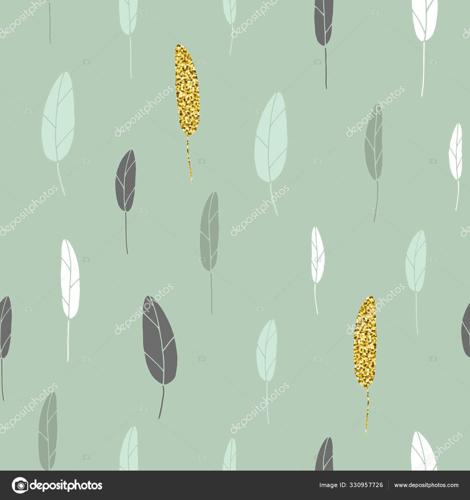 Leaf pattern. Stock Vector by ©bantiqvision 330957726