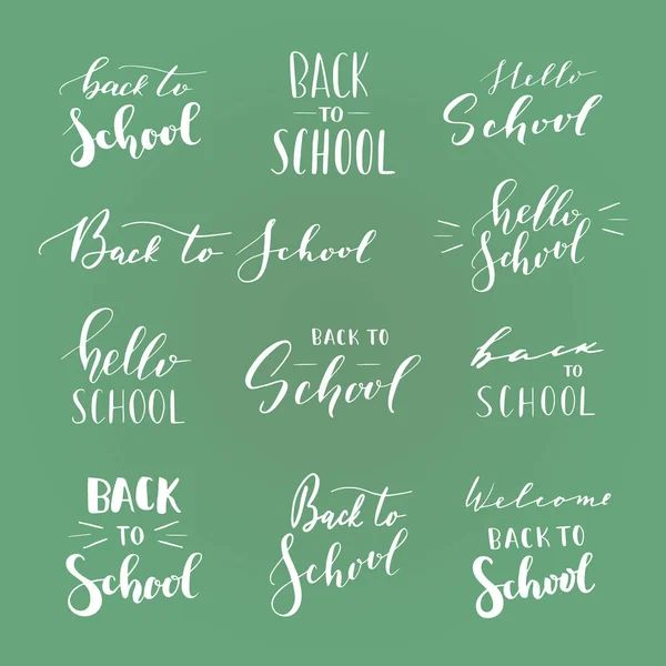 Happy Birthday greetings hand lettering set 8 (vector) — Stock Vector ...