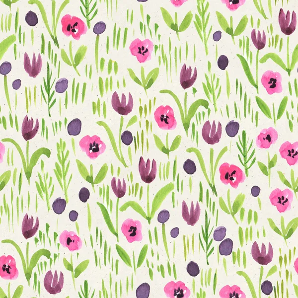 Seamless Watercolor Floral Pattern Paper Texture Tiny Flowers ...