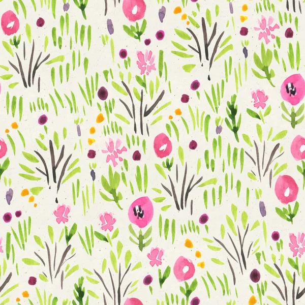 Seamless Watercolor Floral Pattern Paper Texture Tiny Flowers ...