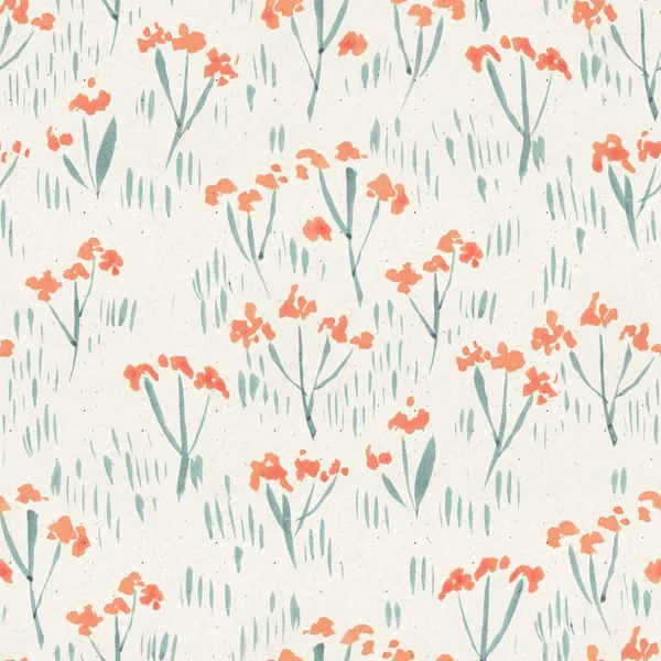 Seamless Watercolor Floral Pattern Paper Texture Tiny Flowers ...