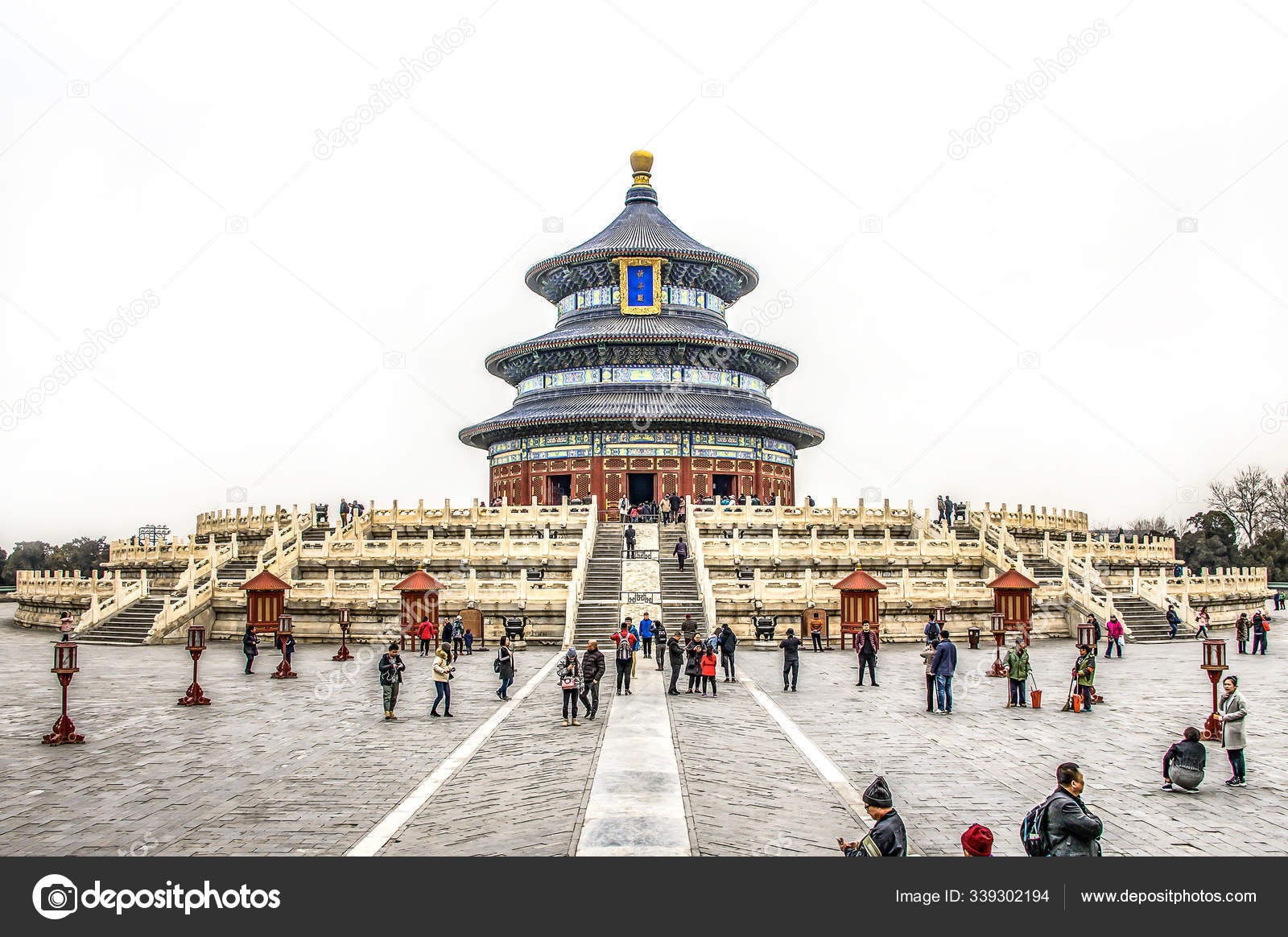 26.02.2019 Bejing China - The Temple of Heaven imperial complex ...