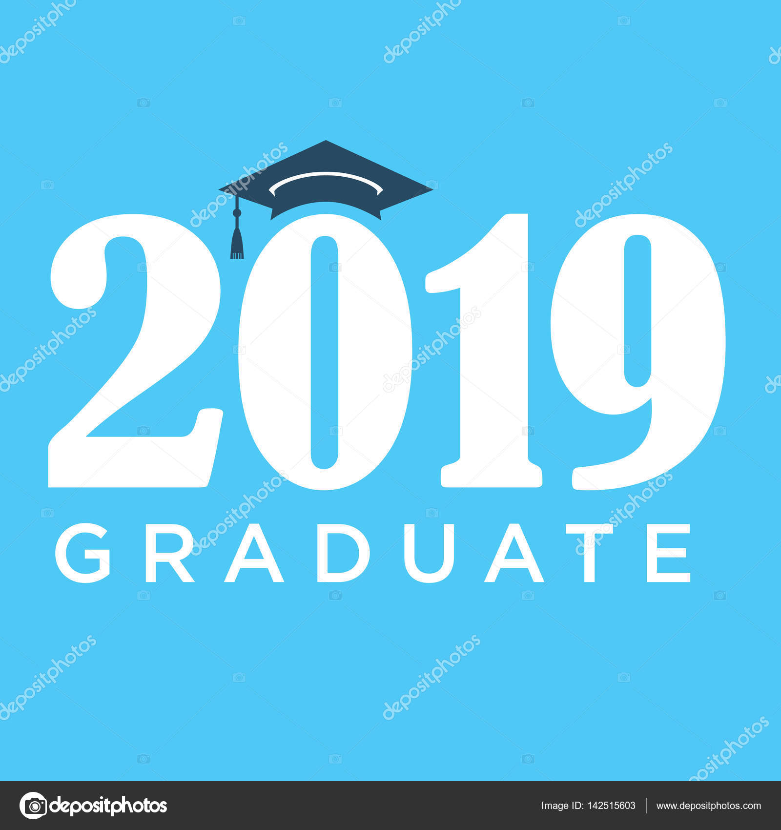 Class of 2019 Congratulations Graduate Typography Stock Vector Image by ...
