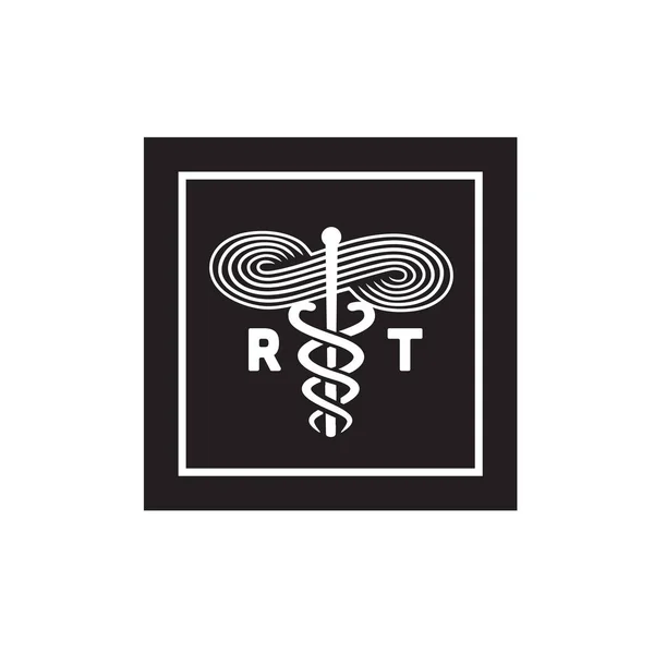 Respiratory Therapy Medical Symbol Icon - for RRT, RT or CRT Stock ...